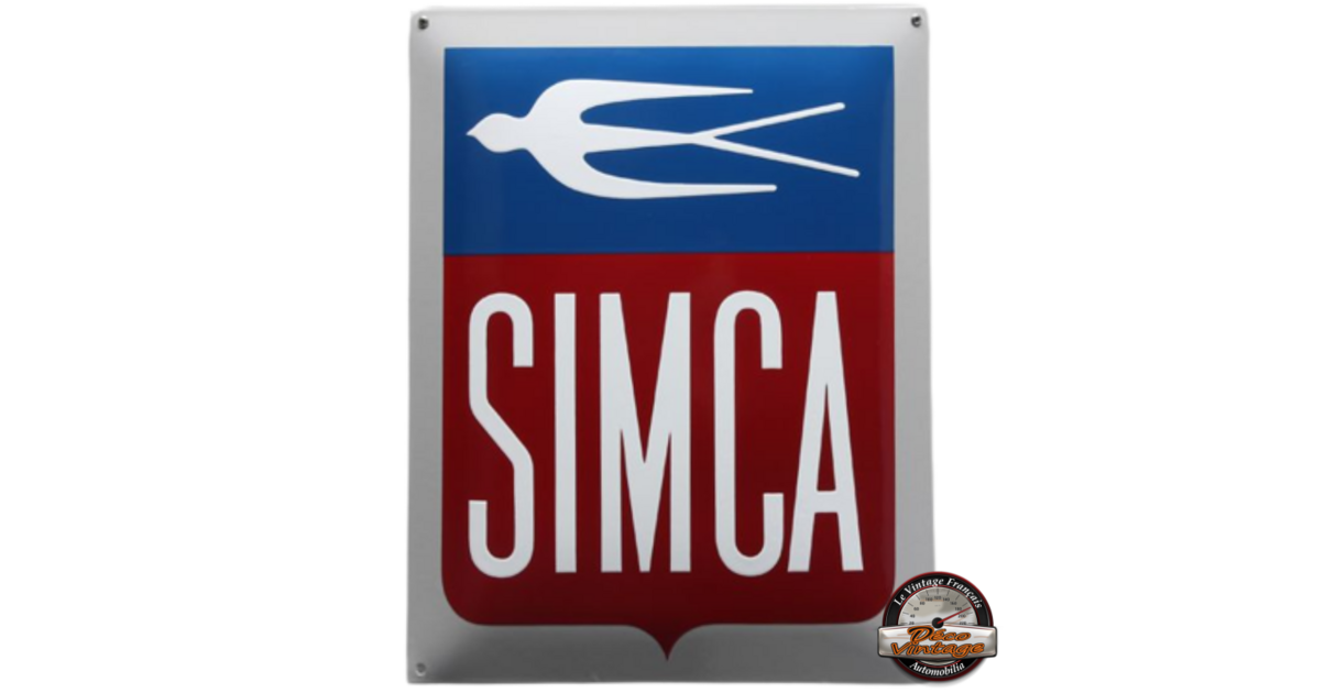 Plaque Simca logo émaillée - Objets émaillés/Plaques émaillées - decovintage